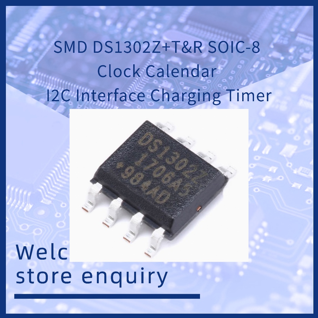 Smd DS1302Z DS1302Z + T & R SOIC-8 นาฬิกาปฏิทิน I2C อินเทอร์เฟซชาร์จจับ ...
