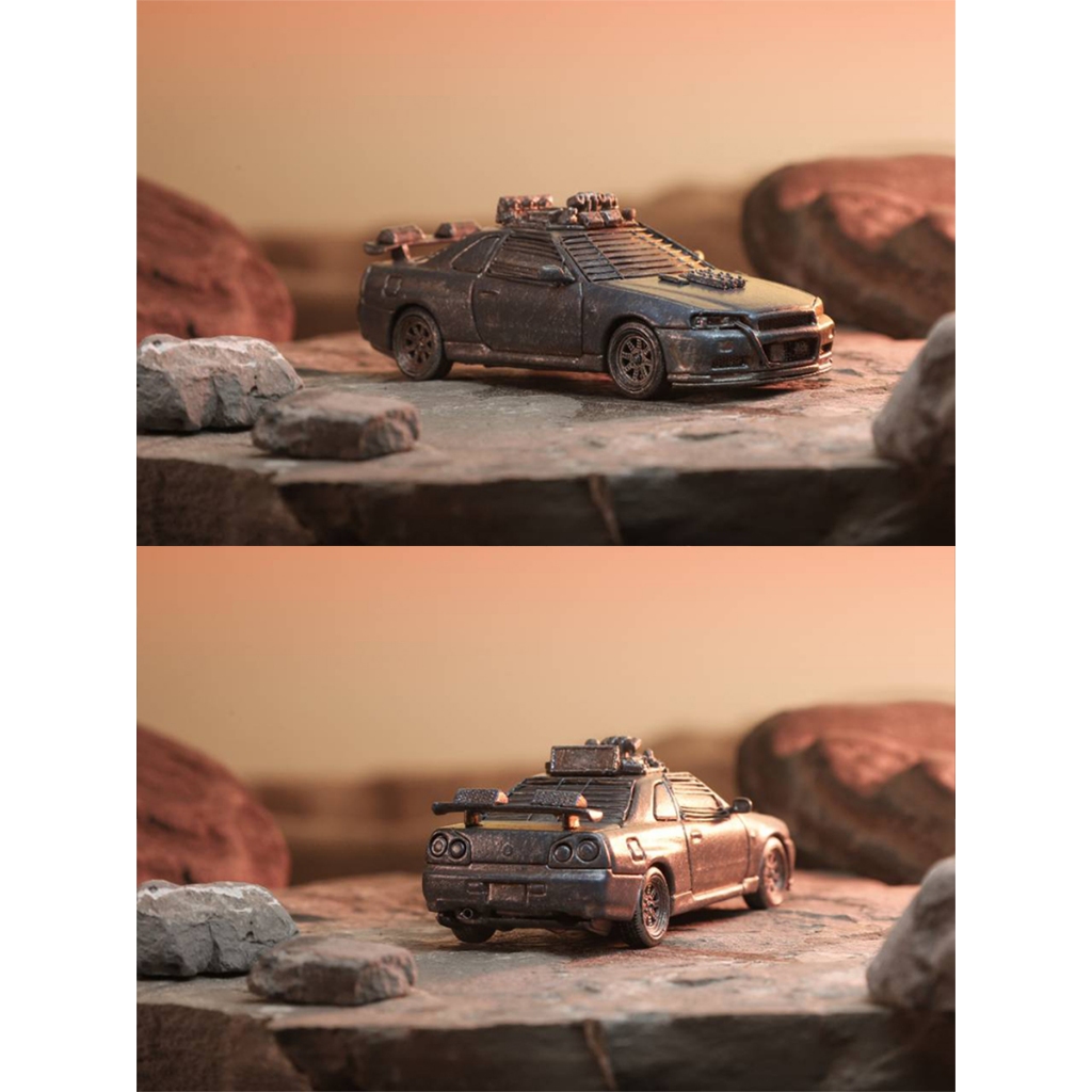 Stance Hunters 1:64 รุ่นรถ Nissan Skyline GT-R R34 V-SPEC-II Mad Max ...