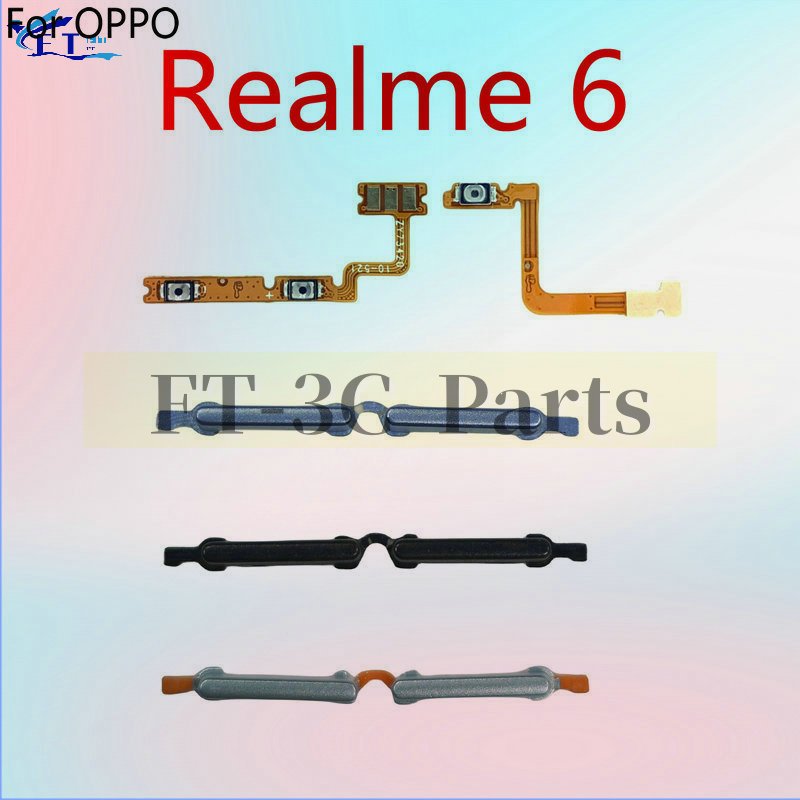 สําหรับ OPPO Realme 6 เปิด/ปิดปุ่มสวิทช์ด้านข้าง Volume Up Down ปุ่ม ...