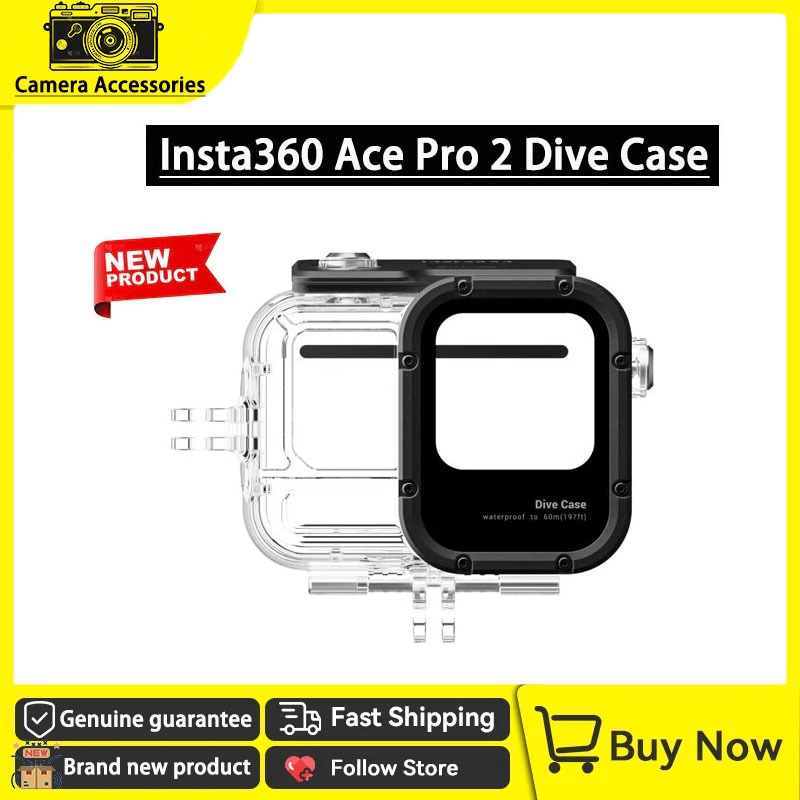Original ใหม่ Insta360 Ace Pro 2 กันน้ํา Dive Case 197ft 60 M Protector พร้อมเลนส์แก้วสําหรับ ...