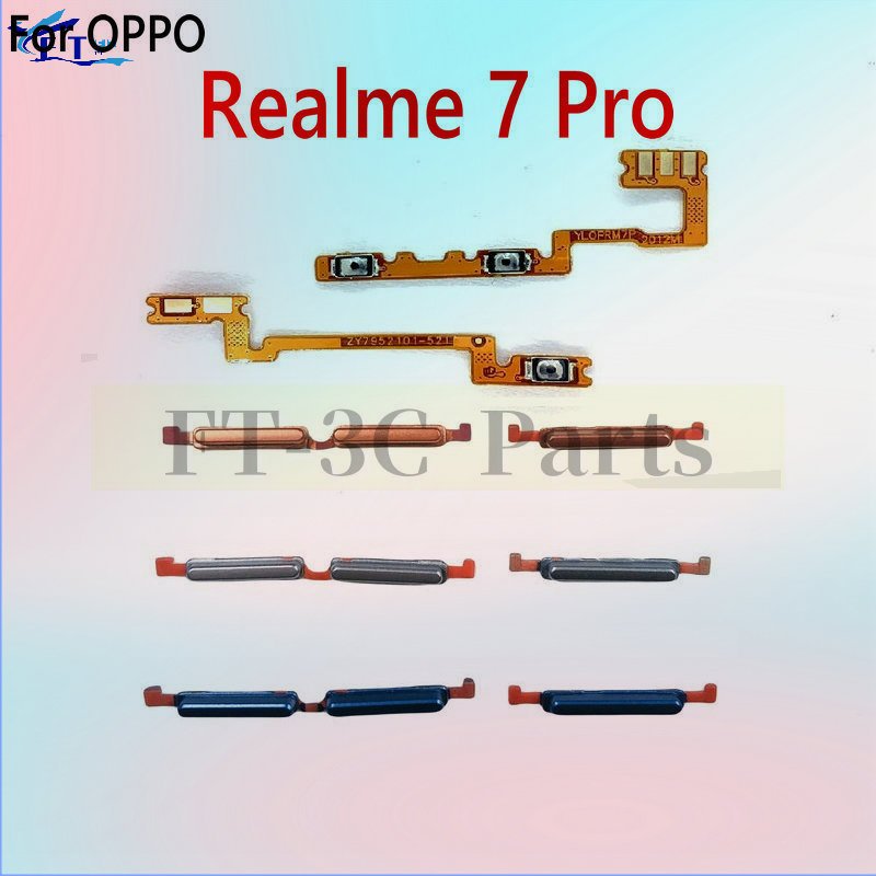 สําหรับ OPPO Realme 7 Pro RMX2170 เปิด/ปิดปุ่มสวิทช์ด้านข้าง Volume Up ...