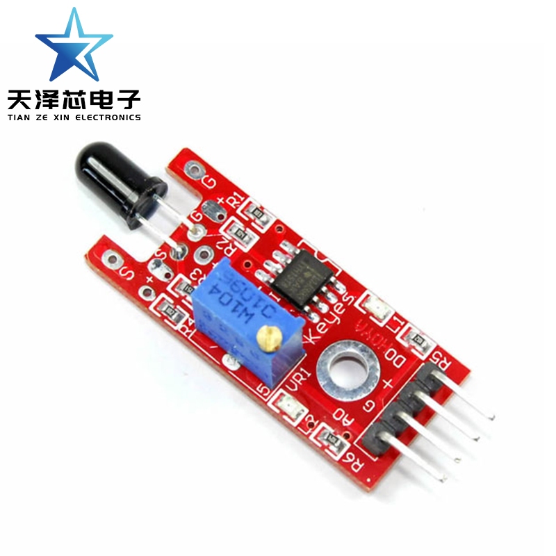 4pin โมดูลเซ็นเซอร์เปลวไฟสีแดงบอร์ด KY-026 สําหรับ DIY Arduino ... 4pin โมดูลเซ็นเซอร์เปลวไฟสีแดงบอร์ด KY-026 สําหรับ DIY Arduino ...