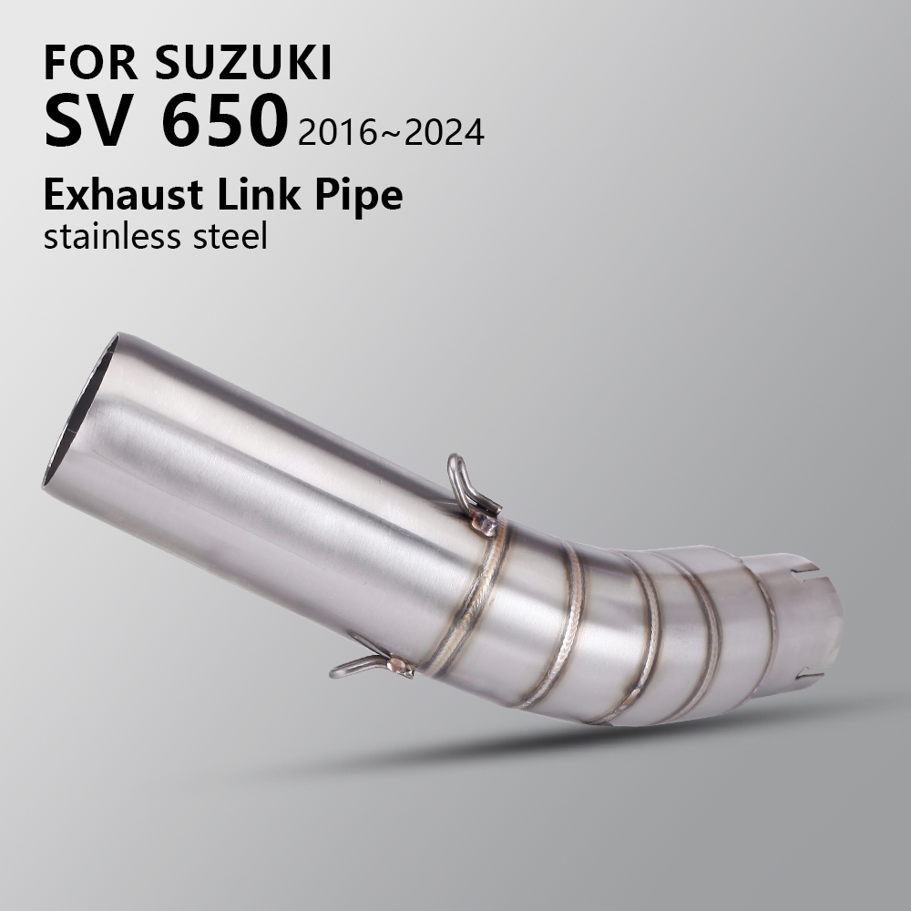 51 มม.สําหรับ SUZUKI SV650 SV650X SV650S รถจักรยานยนต์ไอเสียปรับเปลี่ยนสแตนเลสกลาง Link ท่อ 2016 ...