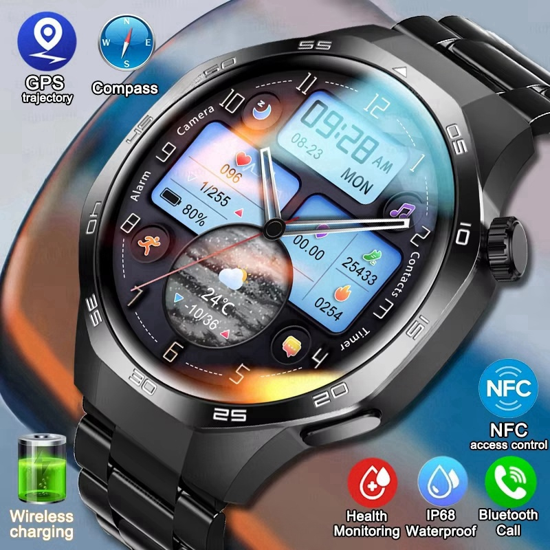 2025 ใหม่นาฬิกา GT5 MAX สมาร์ทนาฬิกาผู้ชาย NFC Call Wireless Charger ...