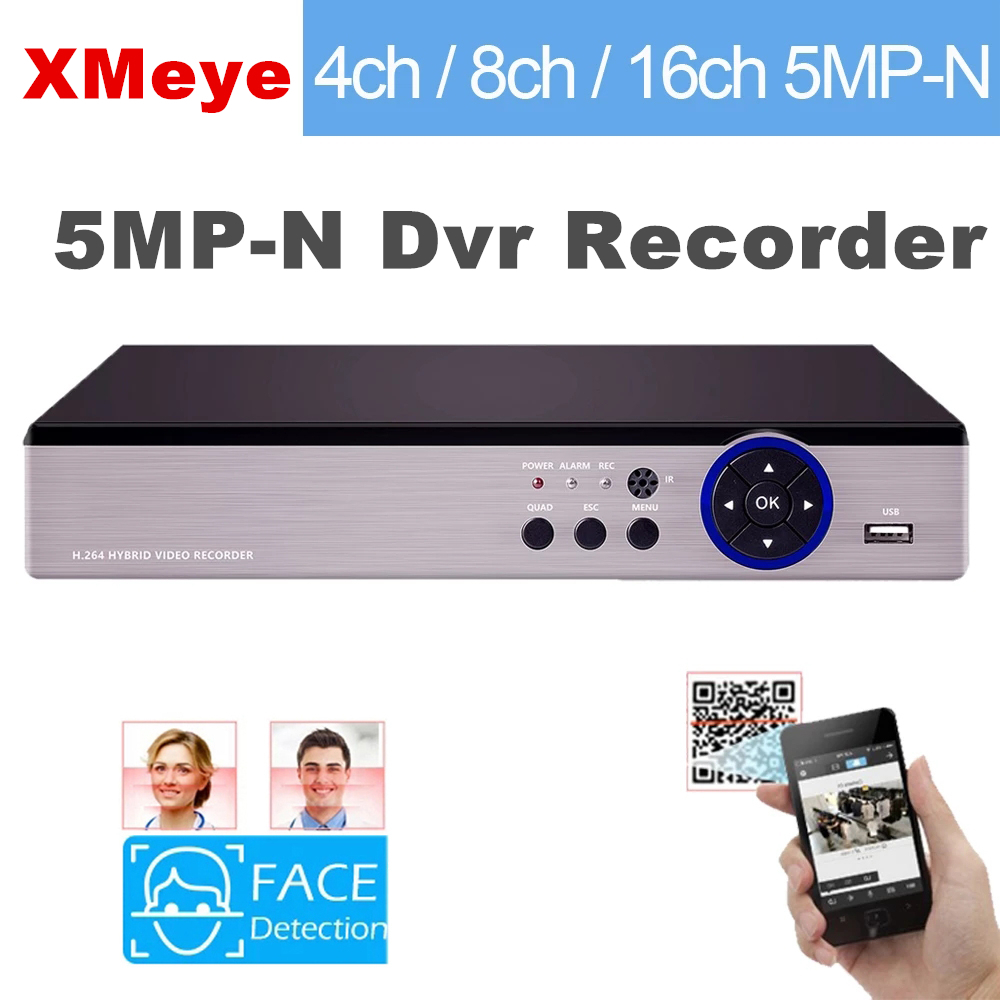 Xmeye 5MP DVR 8CH/16CH Security Video เครื่องบันทึกวิดีโอการเฝ้าระวัง ...