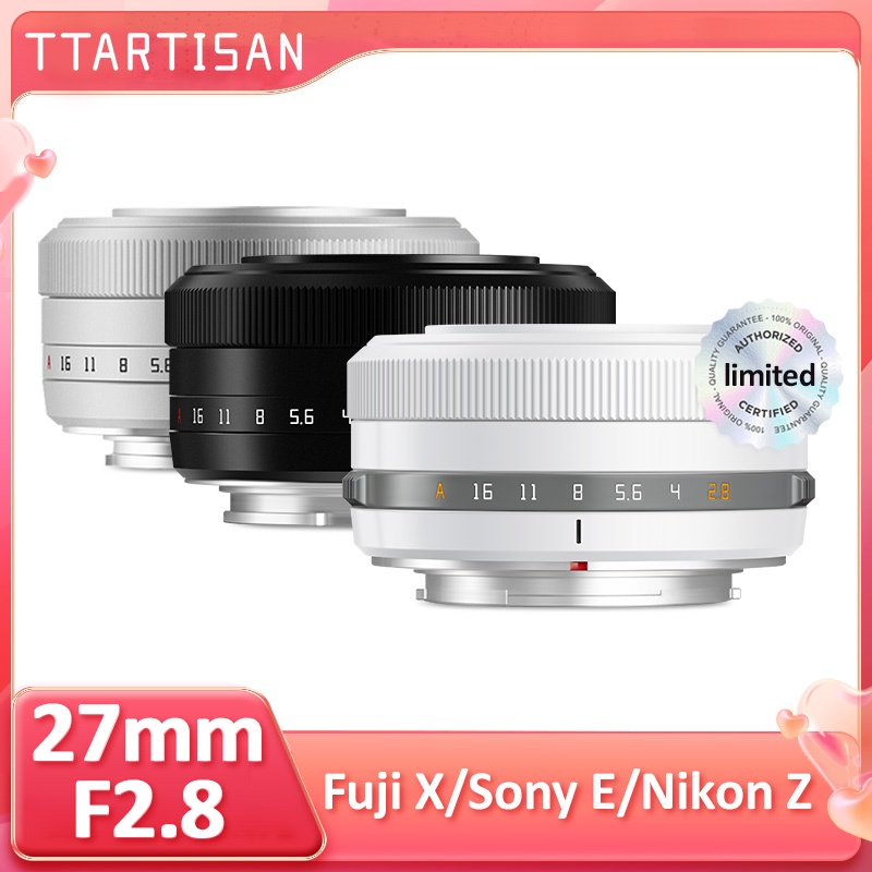 Ttartisan 27mm F2.8 Auto Focus APS-C เลนส์กล้อง Mirrorless สําหรับ Fuji XF Nikon Z Z50 Z5 Sony E ...