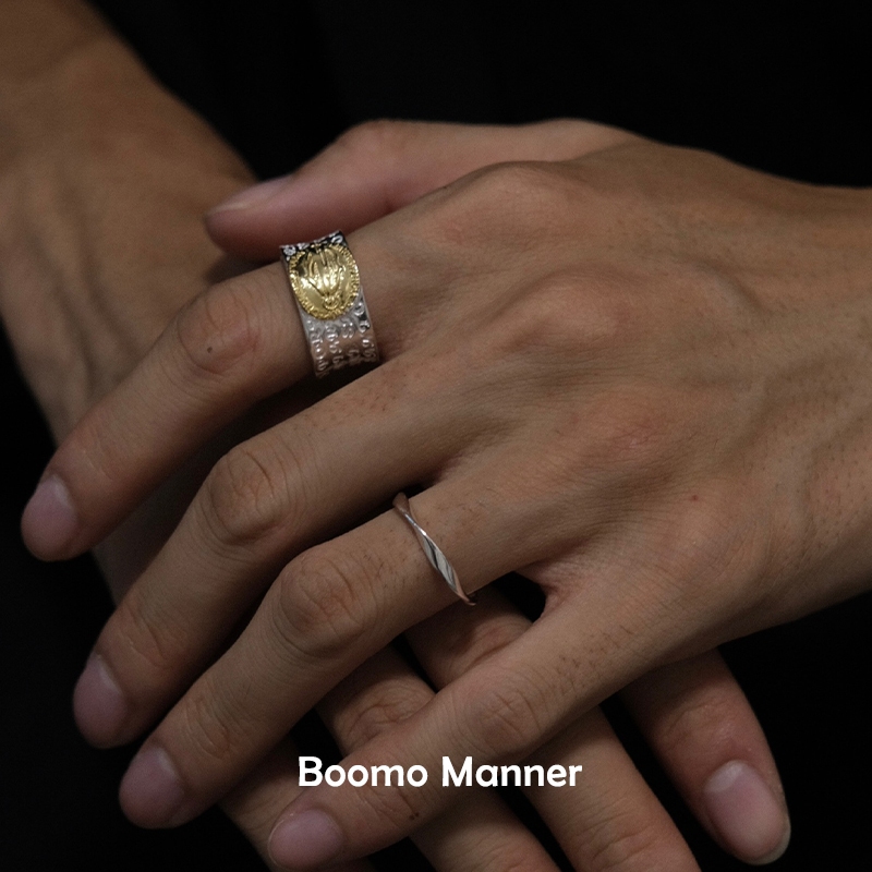Boomo Manner -Silver Rings แหวนแฟชั่นขยายได้ [1013] | Shopee Thailand