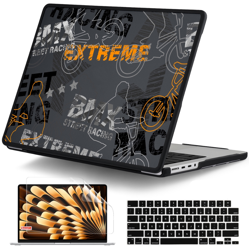 3 in 1 ทาสีกรณี + ฝาครอบคีย์บอร์ด + หน้าจอสําหรับ MacBook A3240 A3401 ...