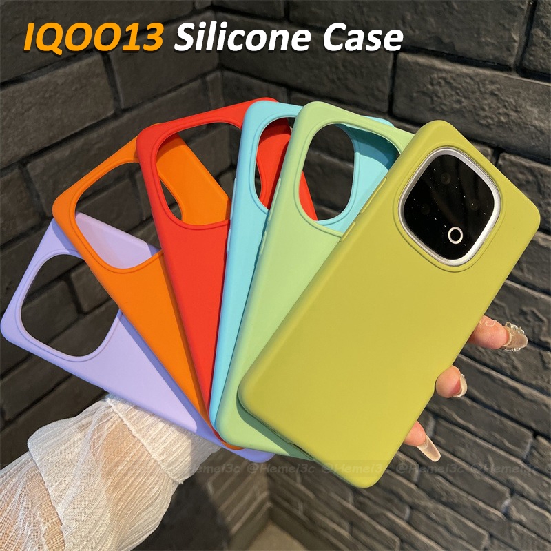 สีใหม่สําหรับ Vivo IQOO 13 Casing Liquid Silica Gel Hard Phone Case ...