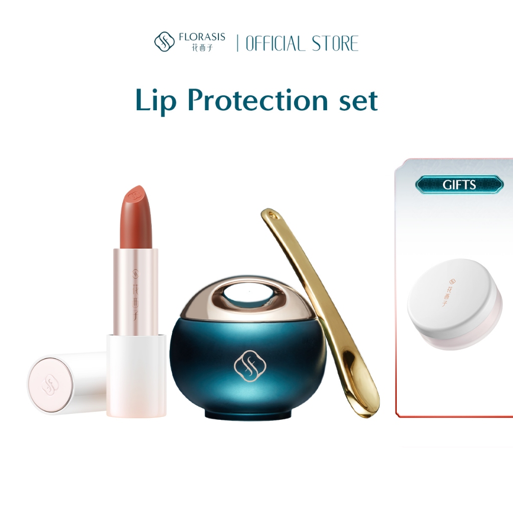 花西子 Florasis Lip Protection Set Flawless Jade Essential Hydration ...