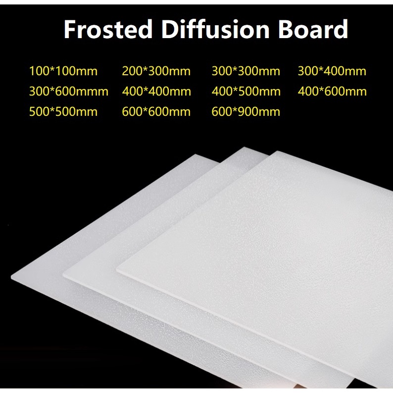 แผ่นอะคริลิคสีขาวนม Frosted Cast Plexiglass พลาสติก Diffusion Board ...
