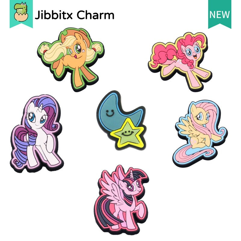 Jibbitx 6 ชิ้นแฟชั่น Clog Jibbits charmCreative การ์ตูนน่ารัก ...