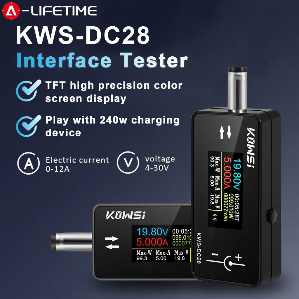 Kws-dc28 เครื่องทดสอบอินเทอร์เฟซ 4-30V 12A เครื่องทดสอบแรงดันไฟฟ้า ...