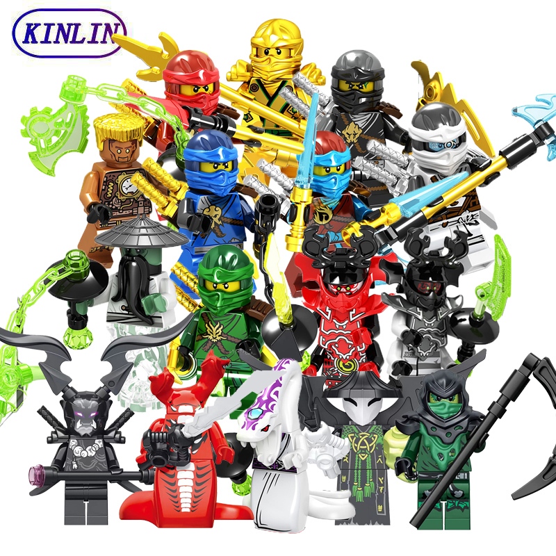 Ninjago Action Figures Building Block ของเล่น Zane Cole Kai Yang ...