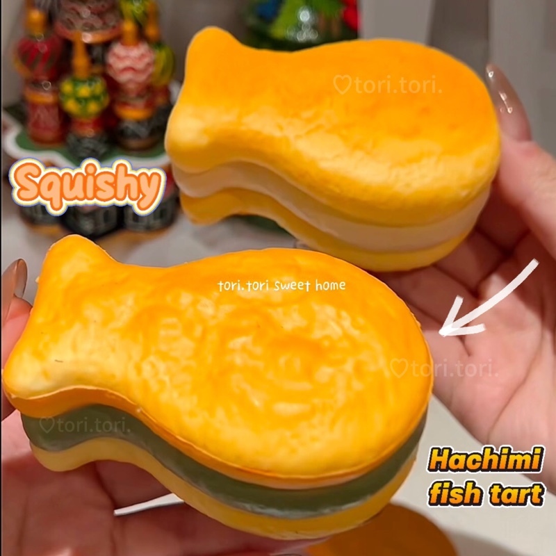️Toritori squishy ทาร์ตปลา Rebon ช้า มือเหนียว Hachimi Decompression ...
