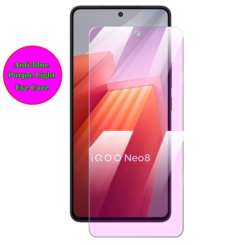 สําหรับ vivo iQOO Neo8 Neo9 Neo7 Neo 10 9s 8 7 6 5 S Pro SE Lite Racing Anti blue สีม่วง Light ...