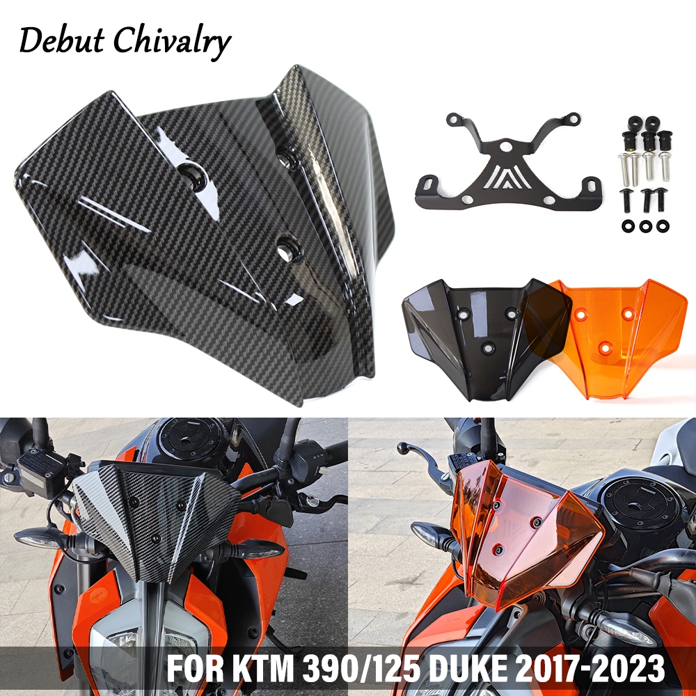 อุปกรณ์เสริมรถจักรยานยนต์ สําหรับ KTM DUKE390 DUKE125 2017-2023 DUKE 390 DUKE 125 แฟริ่งกระจกบัง ...