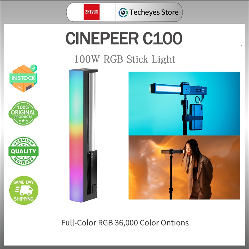 ZHIYUN CINEPEER C100 100W RGB Handheld Stick Light,APP Control Video Light | Shopee Thailand