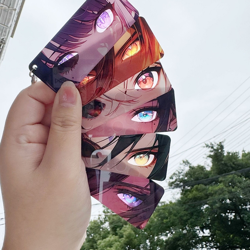 อะนิเมะ genshin impact พวงกุญแจ Jujutsu Kaisen Gojo eye จี้การ์ดโปร่งใส ...