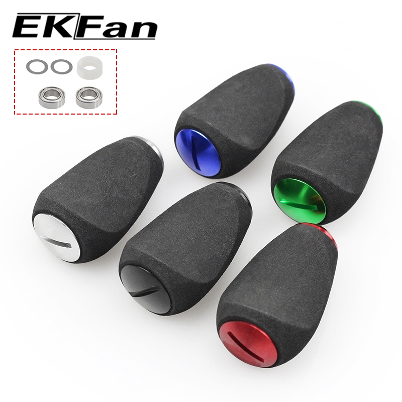 Ekfan 1pcs วัสดุ EVA ตกปลา reel ลูกบิดแบนสไตล์สําหรับ 7*4*2.5 มม.abu ...