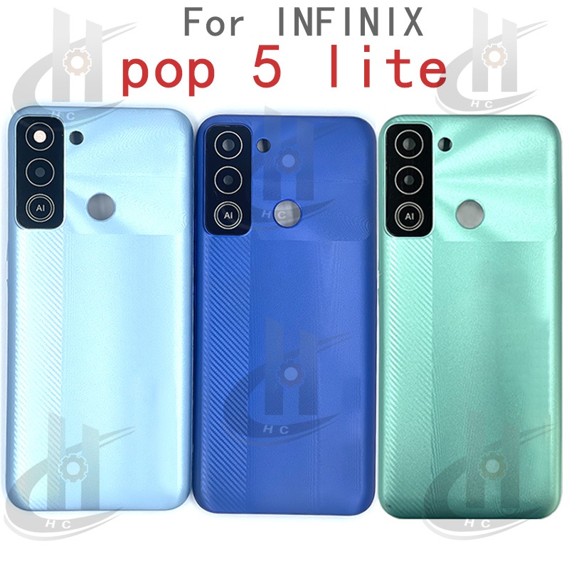 สําหรับ Tecno Pop 5 Lite BD4 แบตเตอรี่ฝาหลังด้านหลังประตูพร้อมปุ่ม ...