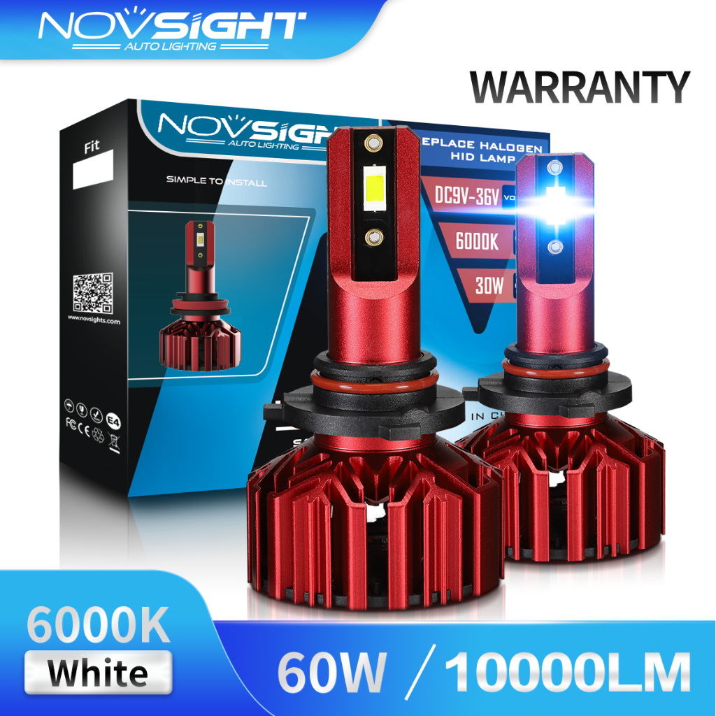Novsight N11 9005 9006 H4 H11 H1 H3 H7 หลอดไฟหน้ารถยนต์ LED 60W 10000LM ...