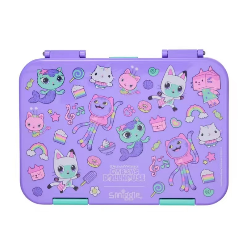 ออสเตรเลีย smiggle นักเรียนกล่องอาหารกลางวัน + ถุงอาหาร Gabby ความจุสูง ...