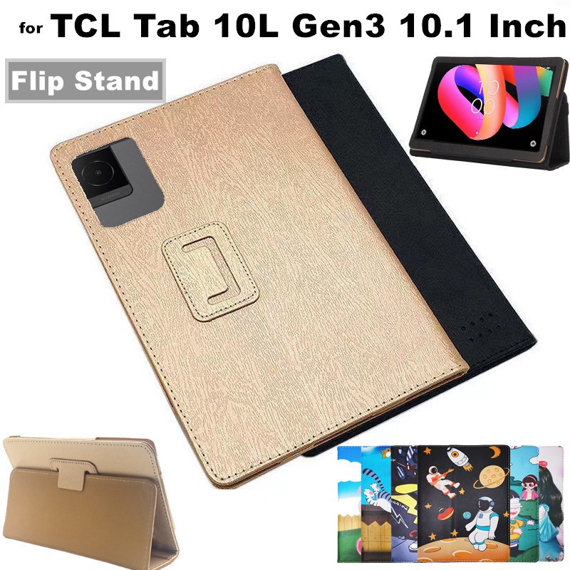 Flip Case for TCL Tab 10L Gen3 Gen 3 10.1 Inch 2024 Silk Pattern Cover ...