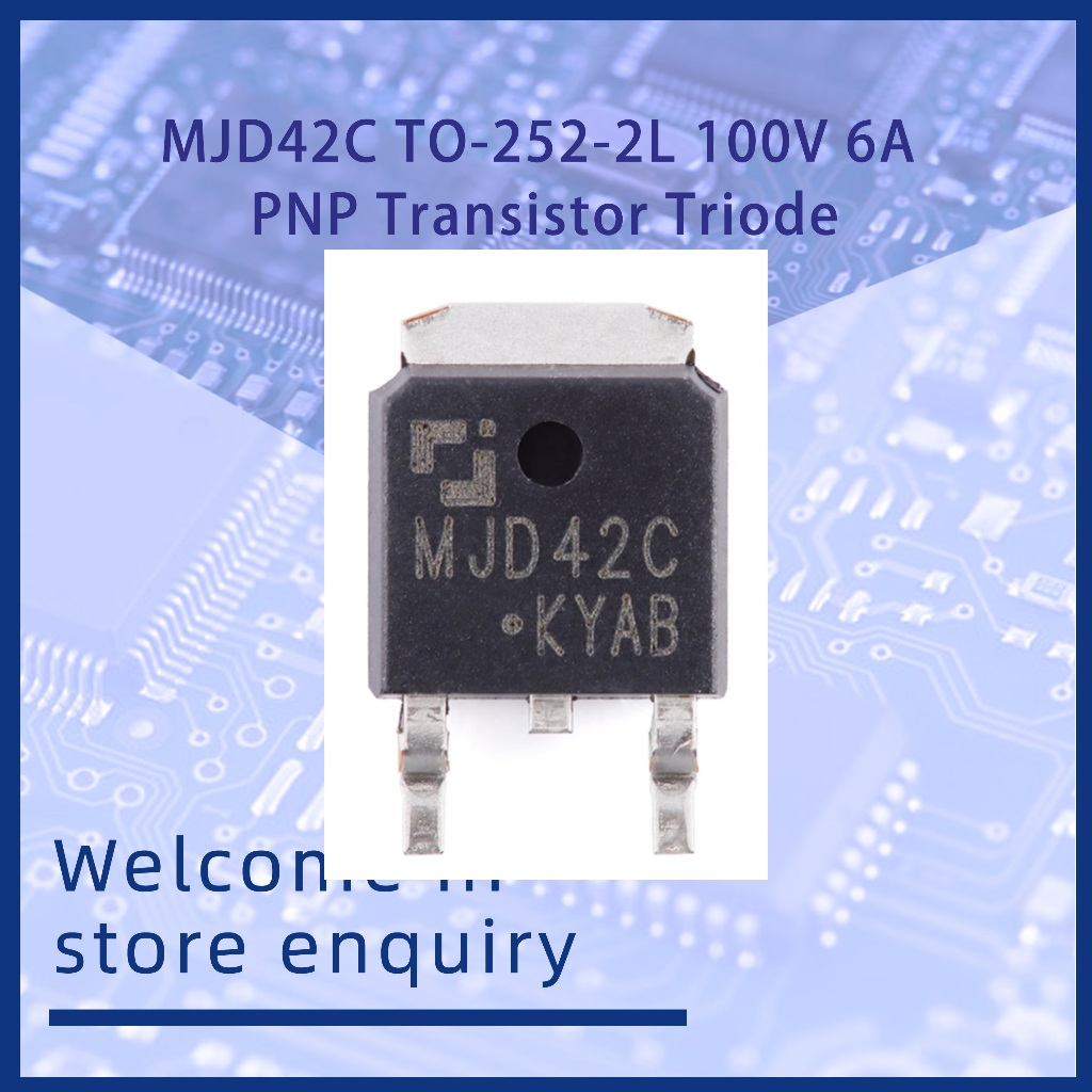 Mjd42c TO-252-2L 100V 6A PNP ทรานซิสเตอร์หลอดสูญญากาศหรือทรานซิสเตอร์ ...