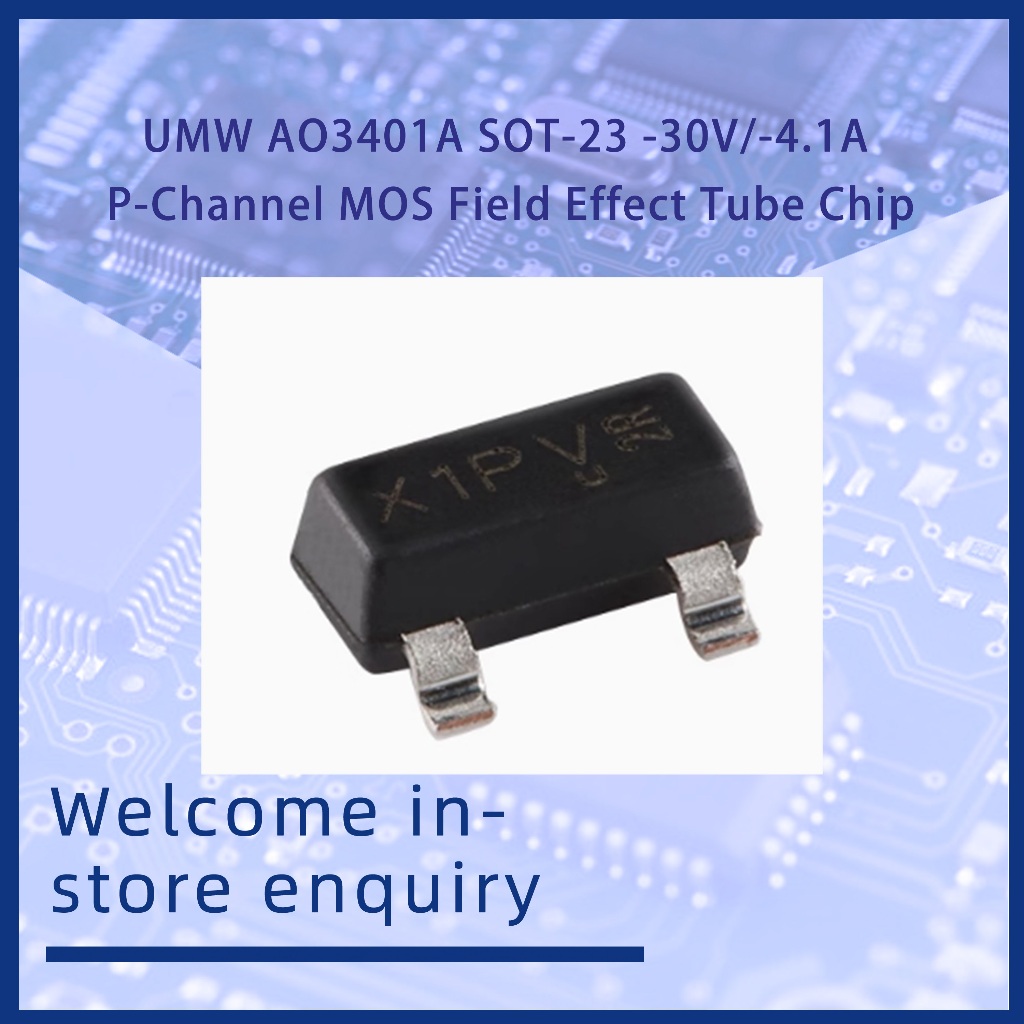 Umh AO3401A SOT-23 -30V/-4.1A ชิปหลอดเอฟเฟกต์สนาม MOS P-Channel | Shopee Thailand