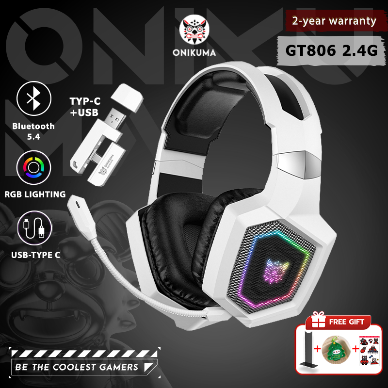 Onikuma GT806 หูฟังเล่นเกม 3 โหมดบลูทูธ 5.3/2.4G/AUX 3.5 มม. | Shopee ...