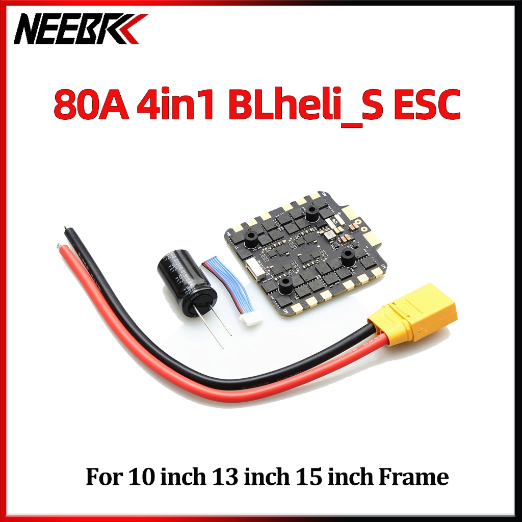 Neebrc BLHELI ESC 80A 4-in-1 BLheli_S ESC 3-8S Lipo รองรับ DSHOT300/ 600 30.5 X 30.5 มม.28g ...