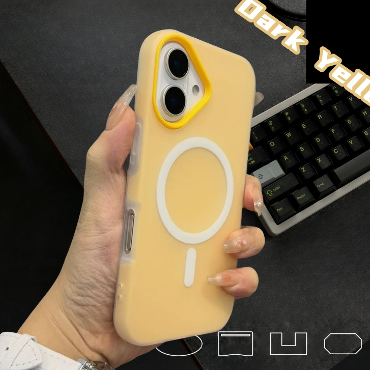 【3 in 1/TPU+Pc matte hard case/Yellow】เคส compatible for iphone 11 12 ...