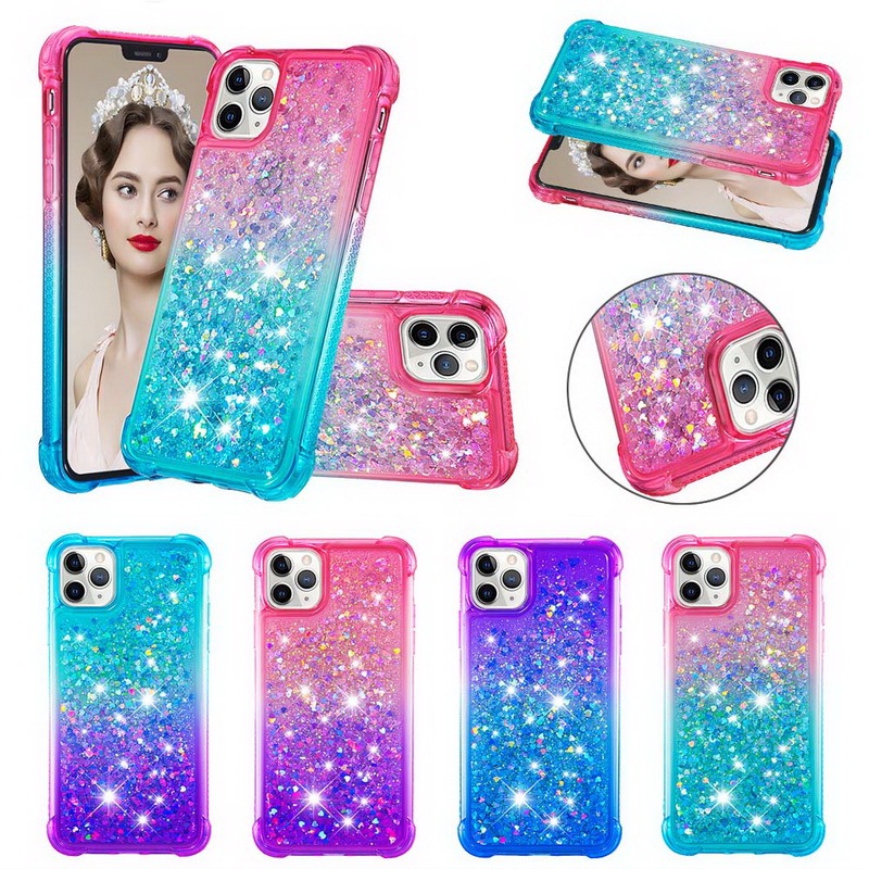 ปลอกสําหรับoppo A54 A57 2022 A74 A77 A93 K10 4G 5GกรณีGlitter Liquid Bling Quicksandป้องกันกัน ...