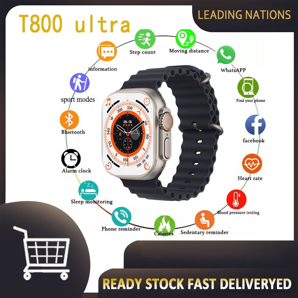 T800 Ultra Smartwatch สําหรับผู้ชายและผู้หญิง IP67 กันน้ําพร้อมบลูทูธ ...