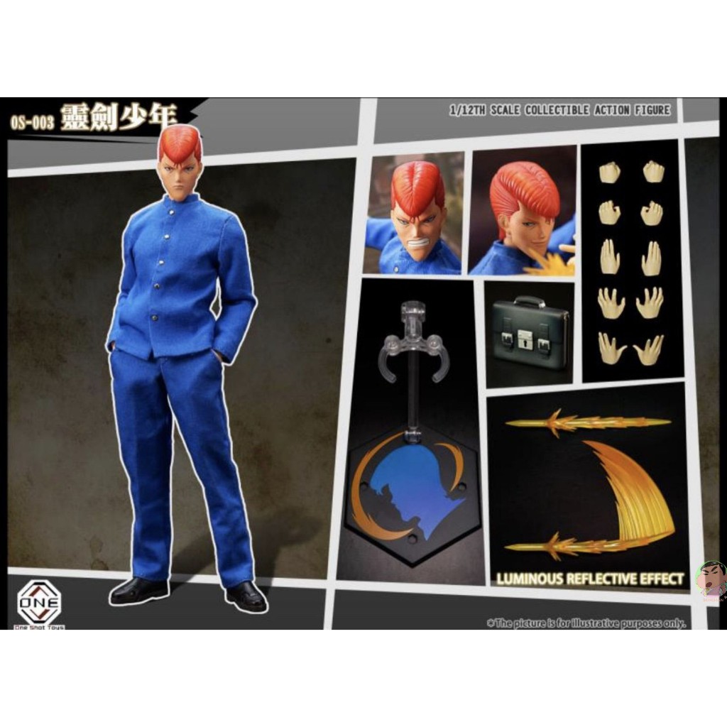 One Shot Toys Yu Yu Hakusho Kuwabara Kazuma 1/12 Action Figure | Shopee ...