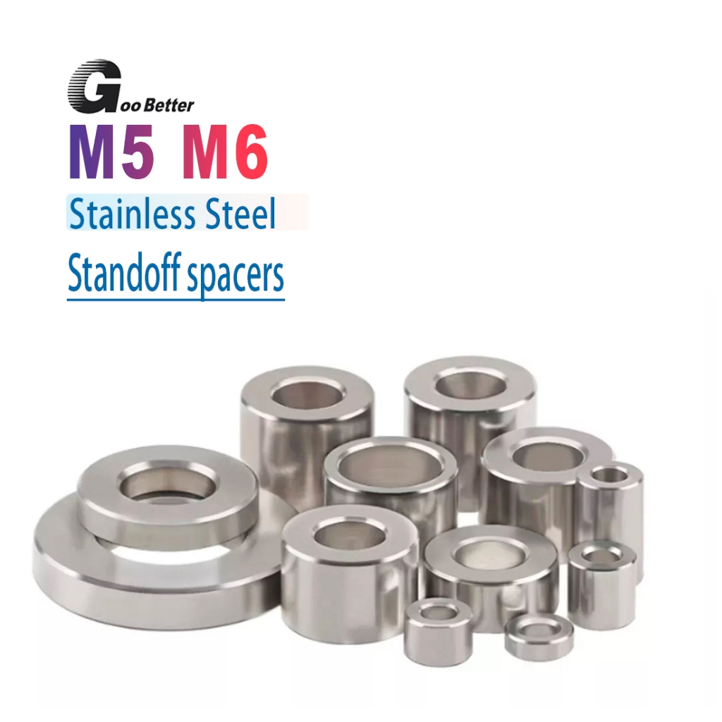 M5 M6 Stainless Steel Spacer - Standoff Collar Stand off Spacers Bush OD 3-40 มม. | Shopee Thailand