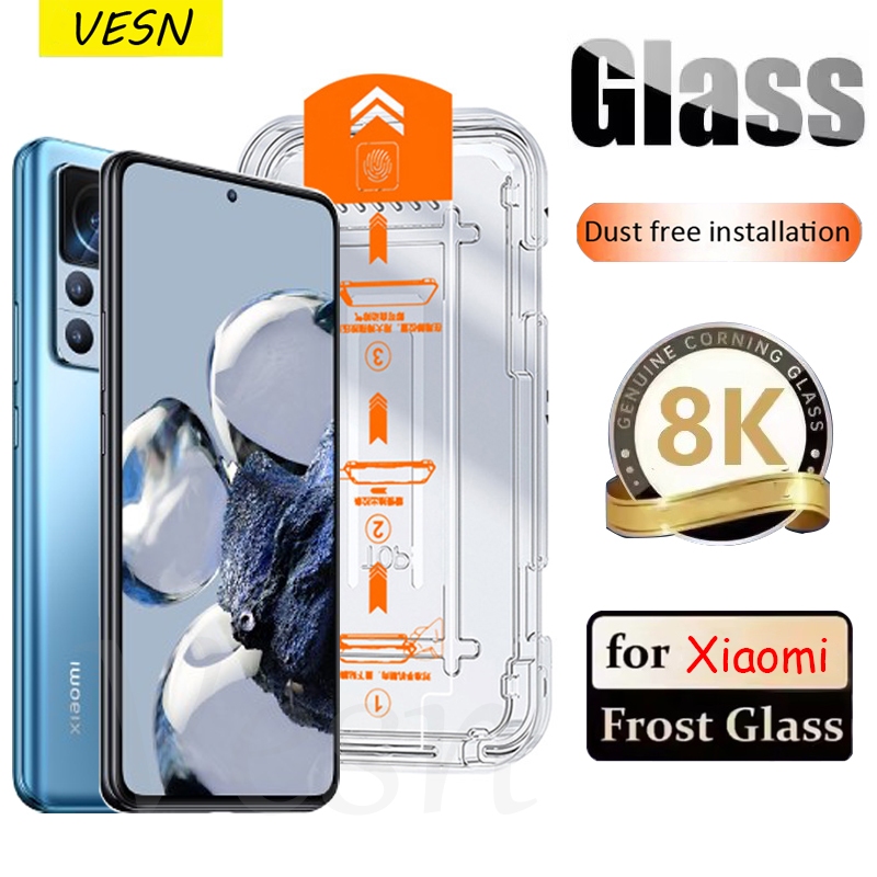 การติดตั้งฟรีฝุ่นชั้นสูงกระจกนิรภัยสำหรับ Xiaomi Mi 15 14 13 12T 10T 9 9T Lite CC9 POCO X7 X6 F3 ...