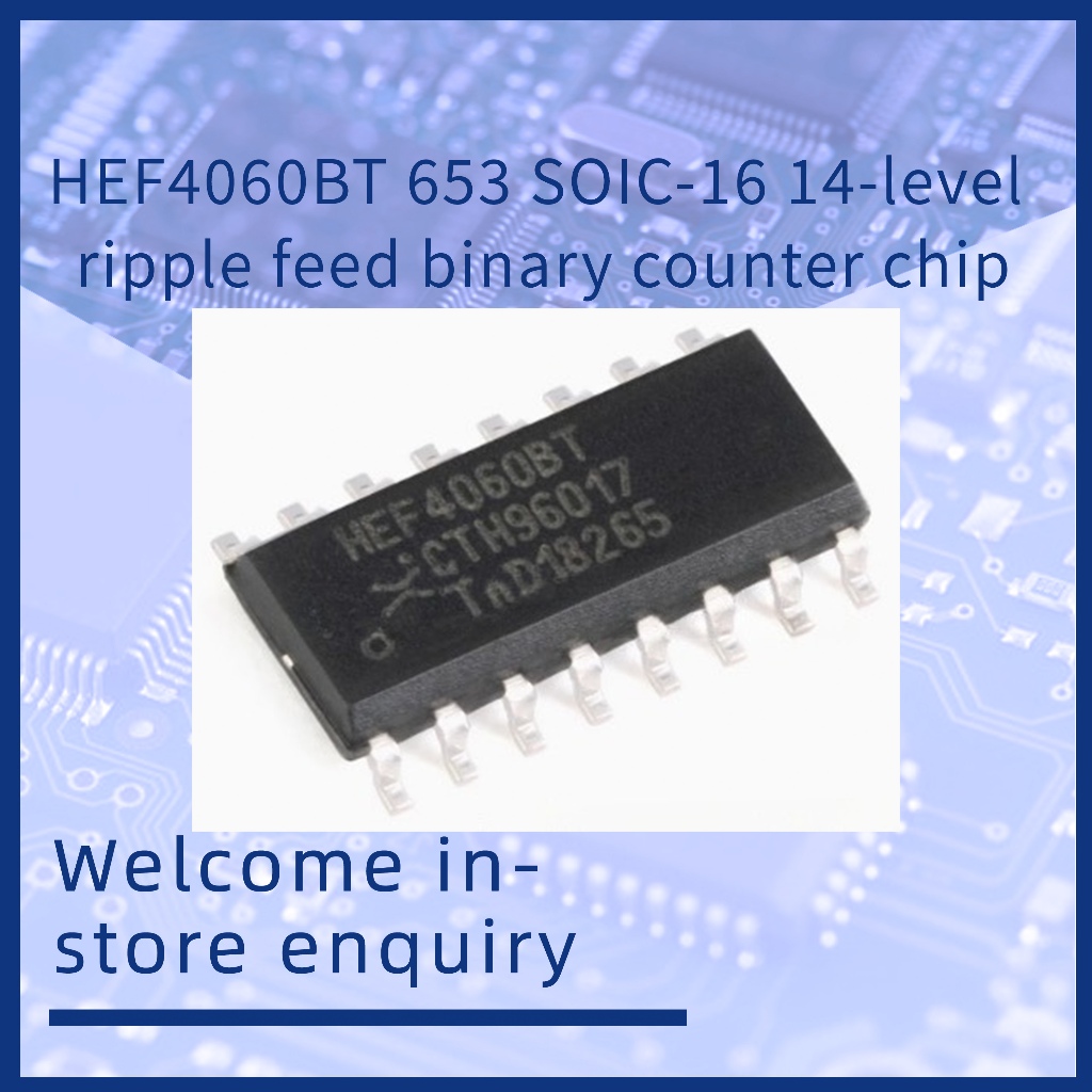 Hef4060bt 653 SOIC-16 14 ระดับ ripple feed binary counter ชิป 14-stage ripple-พกพา binary ...