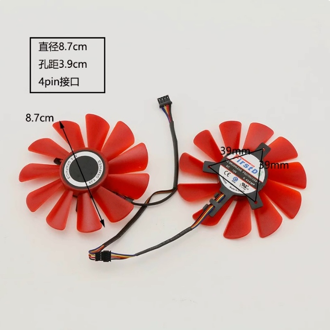 X XFX/XFX RX580 570 2048SP 4GB หมาป่าสีดํารุ่นกราฟิกการ์ดพัดลมระบายความ ...