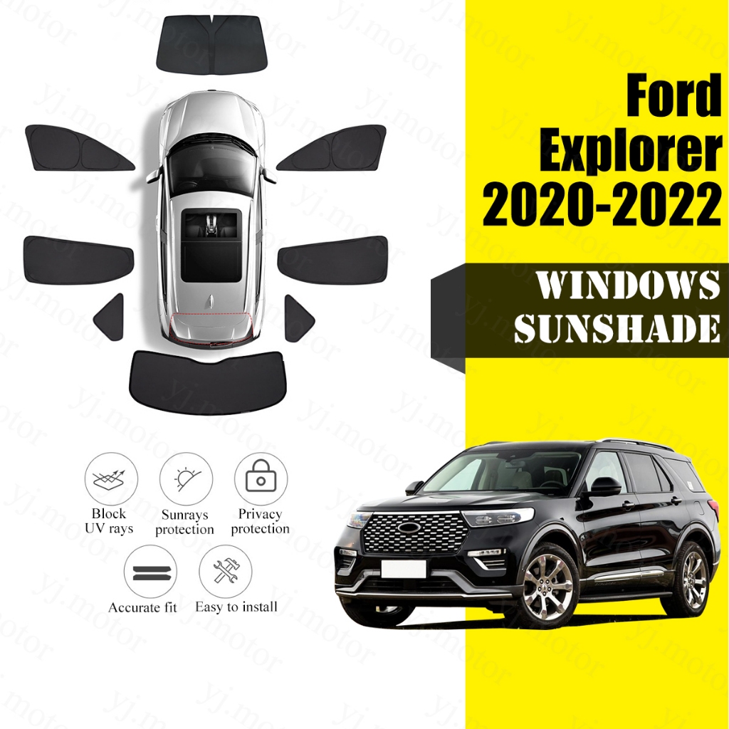 สําหรับ2020 - 2022 Ford Explorer กระจกรถยนต์ด้านหน้าด้านหลังหน้าต่าง ...