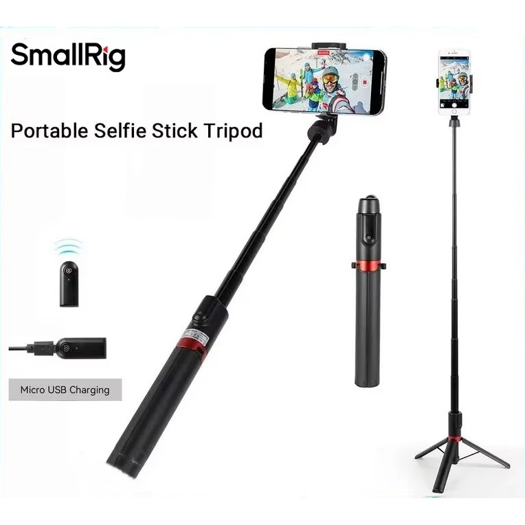Smallrig Portable Selfie Stick ขาตั้งกล้อง ST20 Pro พร้อมรีโมทคอนโทรล ...