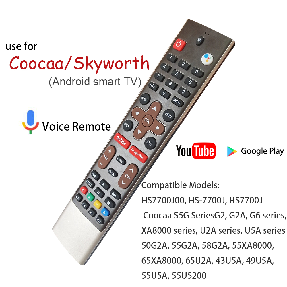 Coocaa รีโมทคอนโทรลเสียงรีโมทคอนโทรลเหมาะสําหรับ Coocaa/Skyworth 4K UHD ...