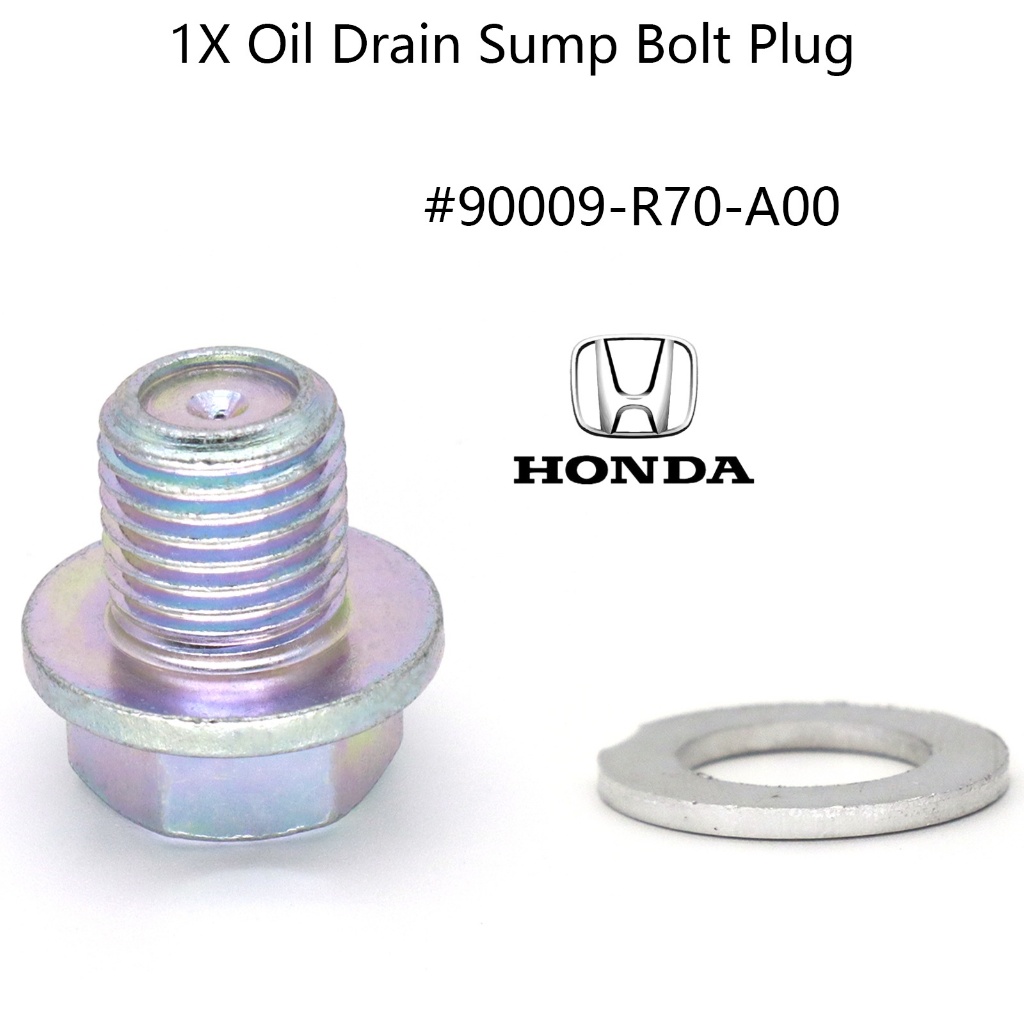 รถน้ํามัน Pan ท่อระบายน้ํา Sump Bolt ปลั๊กเครื่องซักผ้า 90009-R70-A00 ...