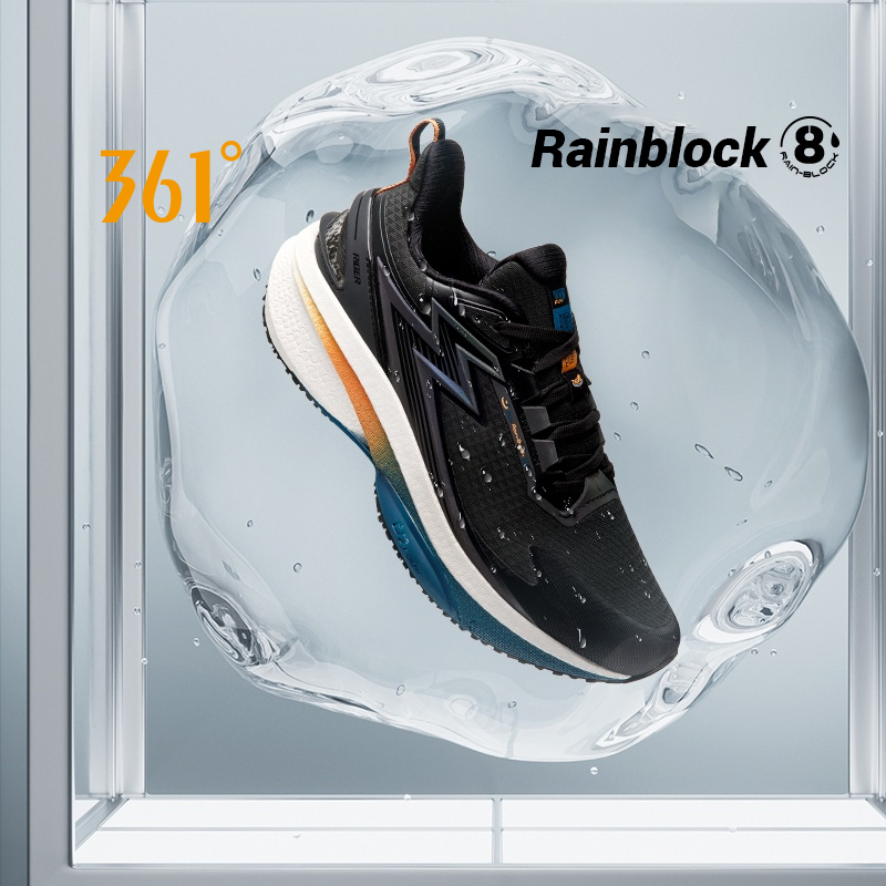 361 Degrees Rainblock 8.0 รองเท้าวิ่งผู้ชายกันน้ํากันลื่น 572442228 ...