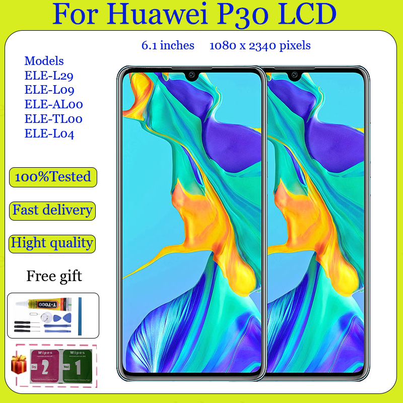 Original OLED สําหรับ Huawei P30 จอแสดงผล LCD Touch Screen Digitizer ...