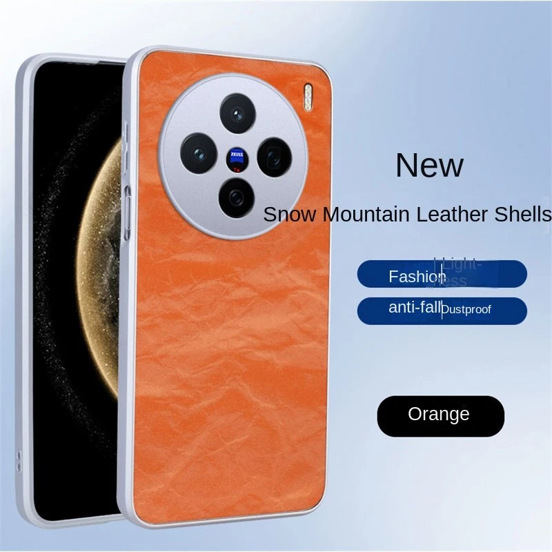 หนังสําหรับ VIVO X200 X100 x100s Pro Snow Mountain Texture ฝุ่นสําหรับ ...