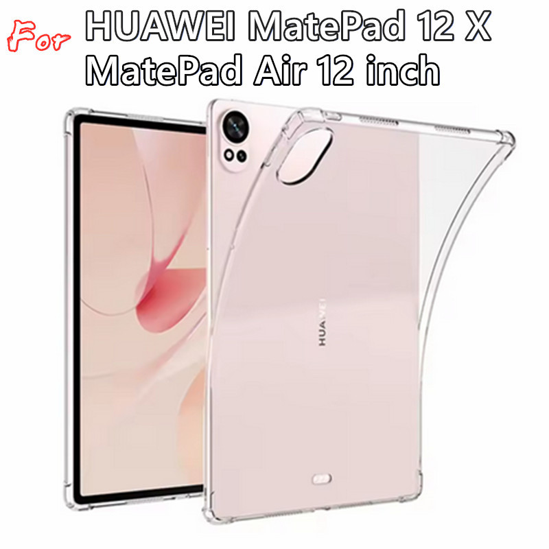 กรณีโปร่งใสสําหรับ HUAWEI MatePad 12 X 12X Air 12 นิ้ว BKY-W00 W10 W20 W09 Soft TPU Anti-fall ...