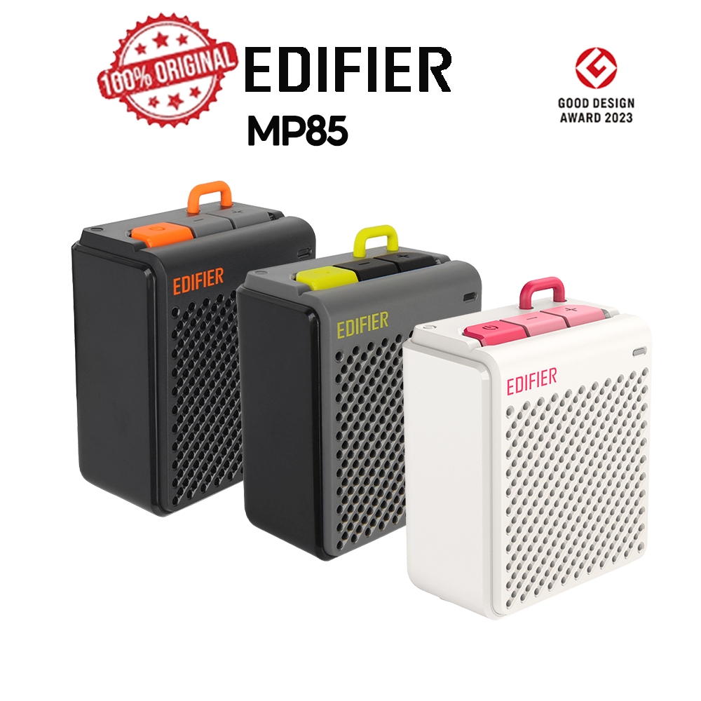 Edifier MP85 ลำโพงบลูทูธพกพาขนาดเล็ก เล่นได้นาน 8 ชั่วโมง มีสายสะพาย น้ำหนัก 70 กรัม | Shopee ...