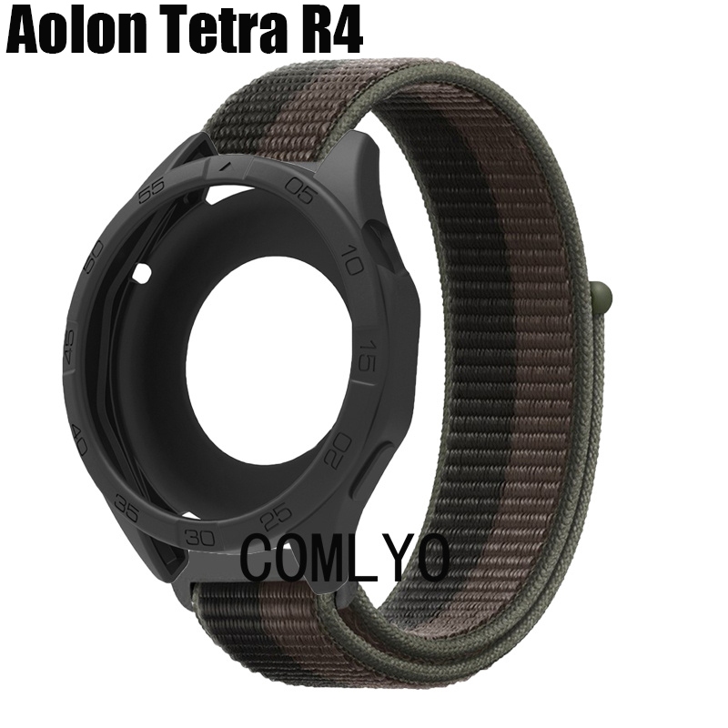 สําหรับ Aolon Tetra R4 สมาร์ทนาฬิกาสายคล้องกันชนป้องกันไนลอนห่วงกีฬา ...